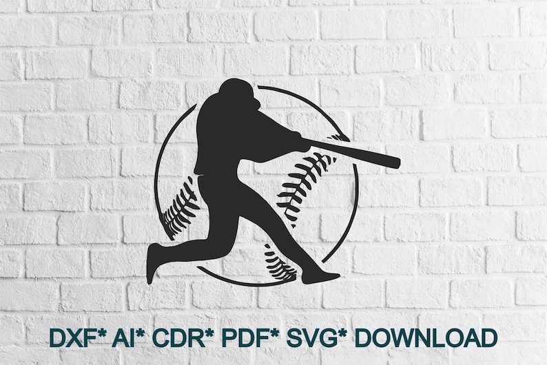 Baseball SVG/DXF Digital Download dxf, Svg, Pdf, Cdr, Ai Laser CNC ...