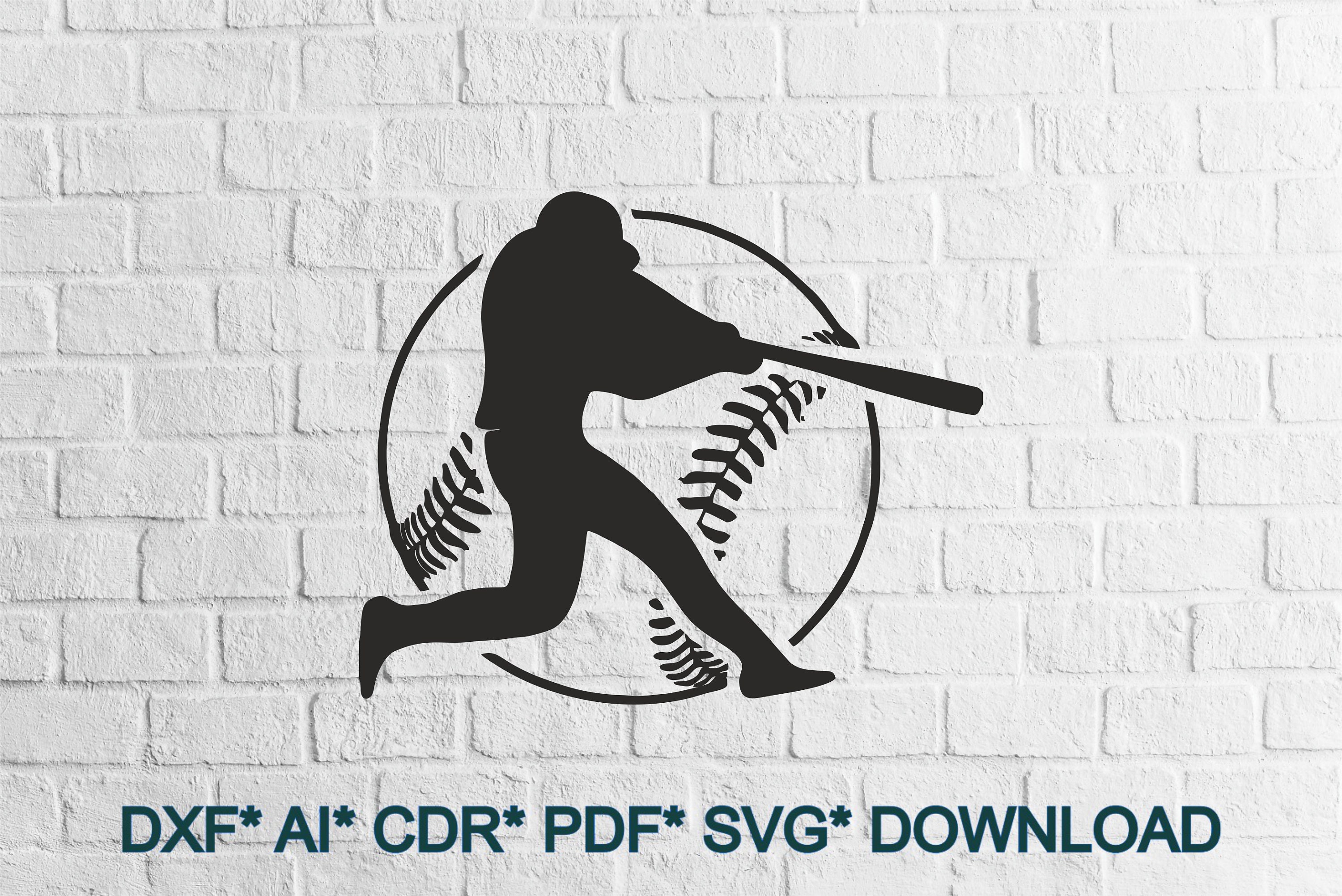 Baseball SVG/DXF Digital Download dxf, Svg, Pdf, Cdr, Ai Laser CNC ...