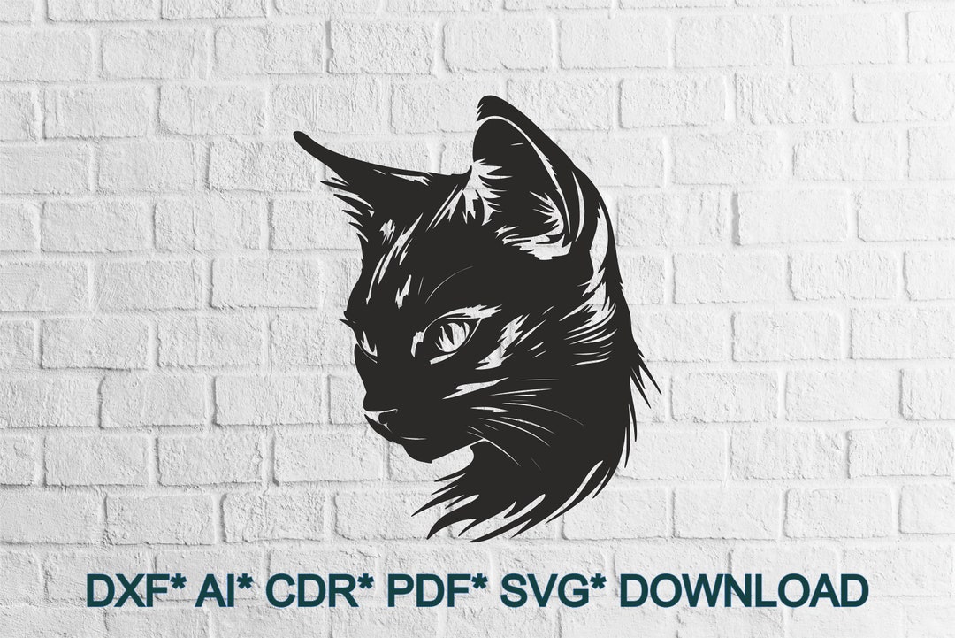 Cat SVG DXF, Animals Cut File Laser, Dxf for Plasma, Sweet Cnc Wood ...