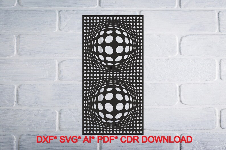 Ilusión SVG/DXF Descarga digital Dxf, Svg, Pdf, Cdr, Ai Láser CNC ...