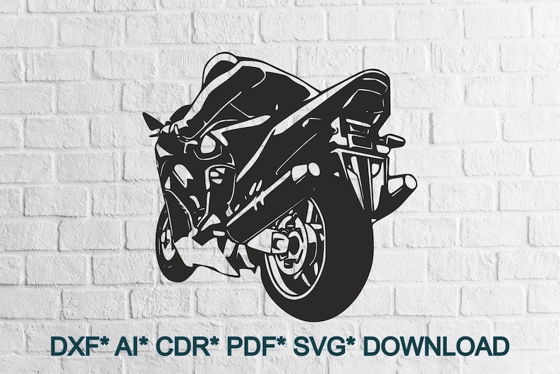 Motorbike SVG, Speed Cut File Laser, Dxf for Plasma, Rider Cnc Wood ...