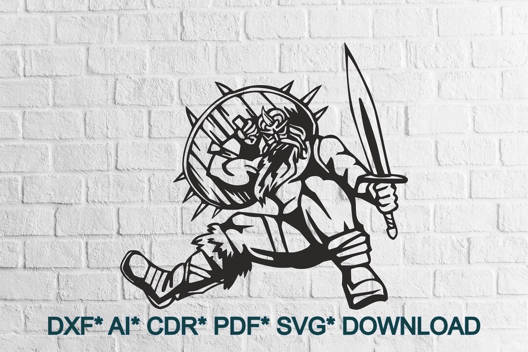 Viking SVG, Warrior Cut File Laser, Dxf for Plasma, Legend Cnc Wood ...