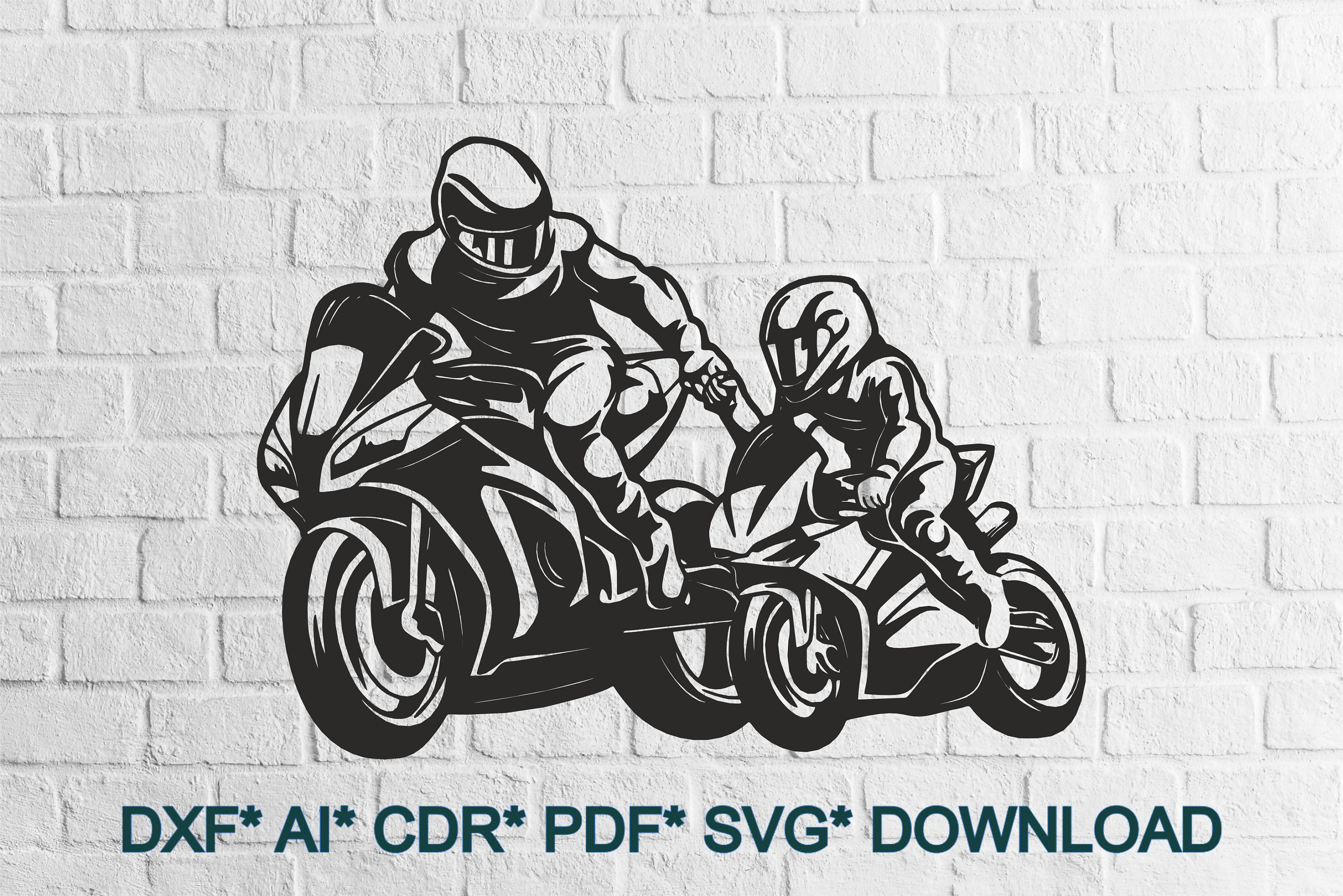 Motorbike SVG, Couple Cut File Laser, Dxf for Plasma, Rider Cnc Wood ...