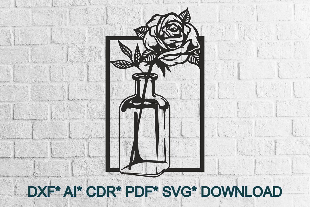 Flower SVG/DXF Digital Download dxf, Svg, Pdf, Cdr, Ai Laser CNC Plasma ...