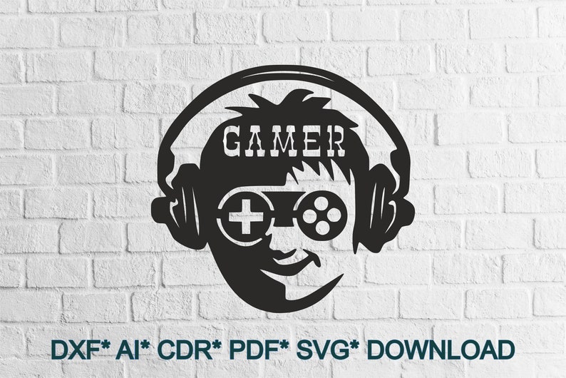 Gamer SVG/DXF Gamer Dxf/svg Digital Download dxf, Svg, Pdf, Cdr, Ai ...