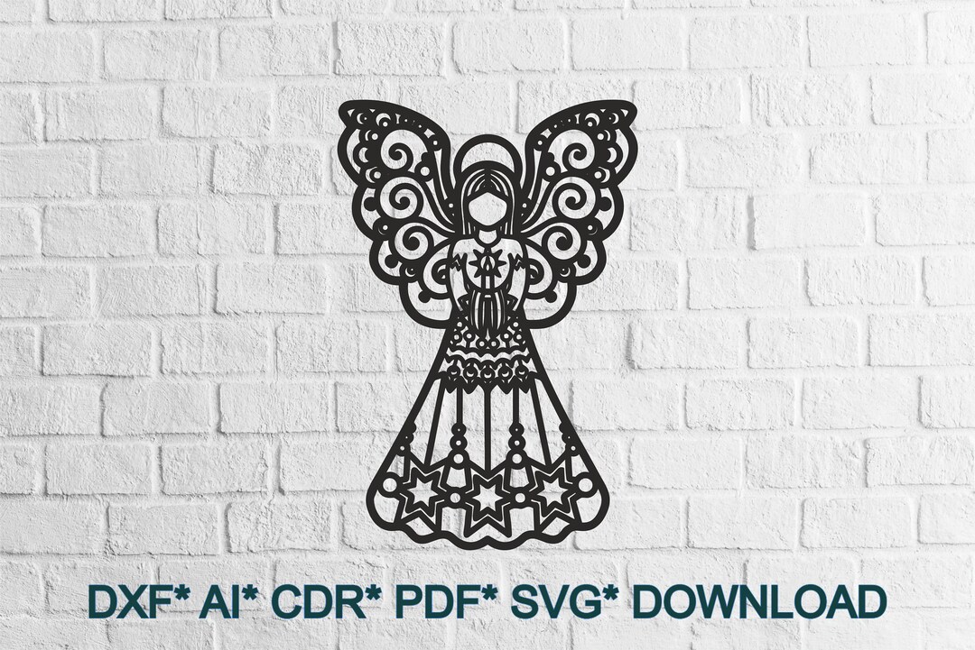 Angel SVG, Angel Cut File Laser, Dxf for Plasma, Prayer Cnc Wood Wall ...