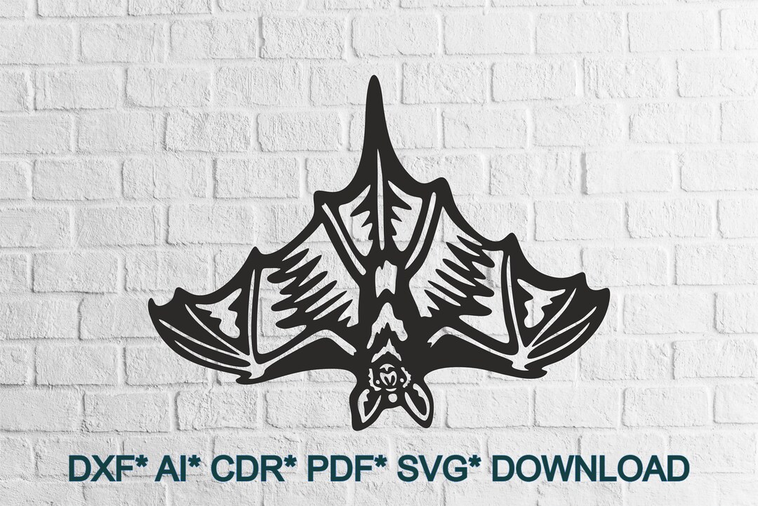 Bat SVG, Animals Cut File Laser, Dxf for Plasma, Bat Cnc Wood Wall ...