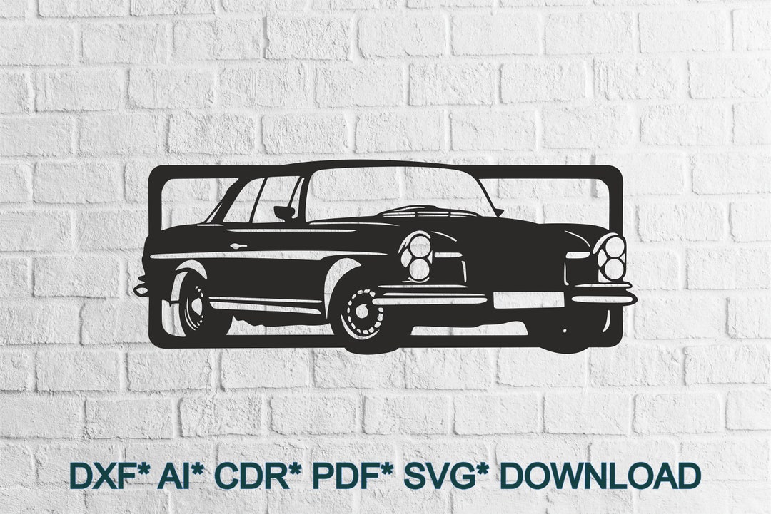 Car SVG, American Car Cut File Laser, Dxf for Plasma, Car Cnc Wood Wall ...