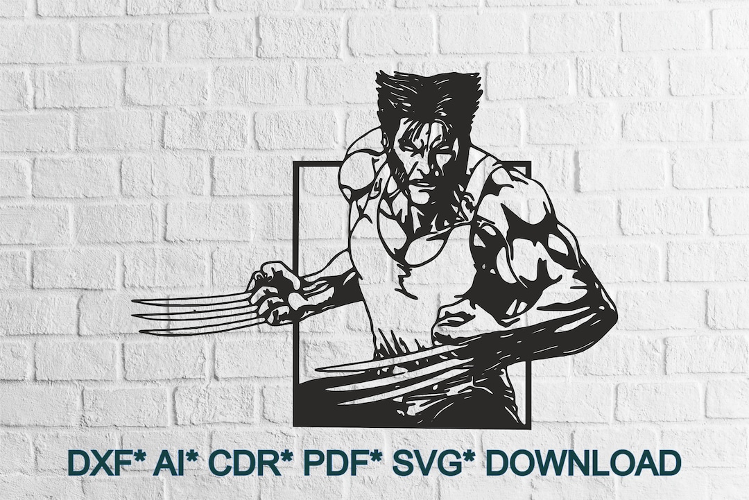 Wolverine SVG, Deadpool Cut File Laser, Dxf for Plasma, Hero Cnc Wood ...