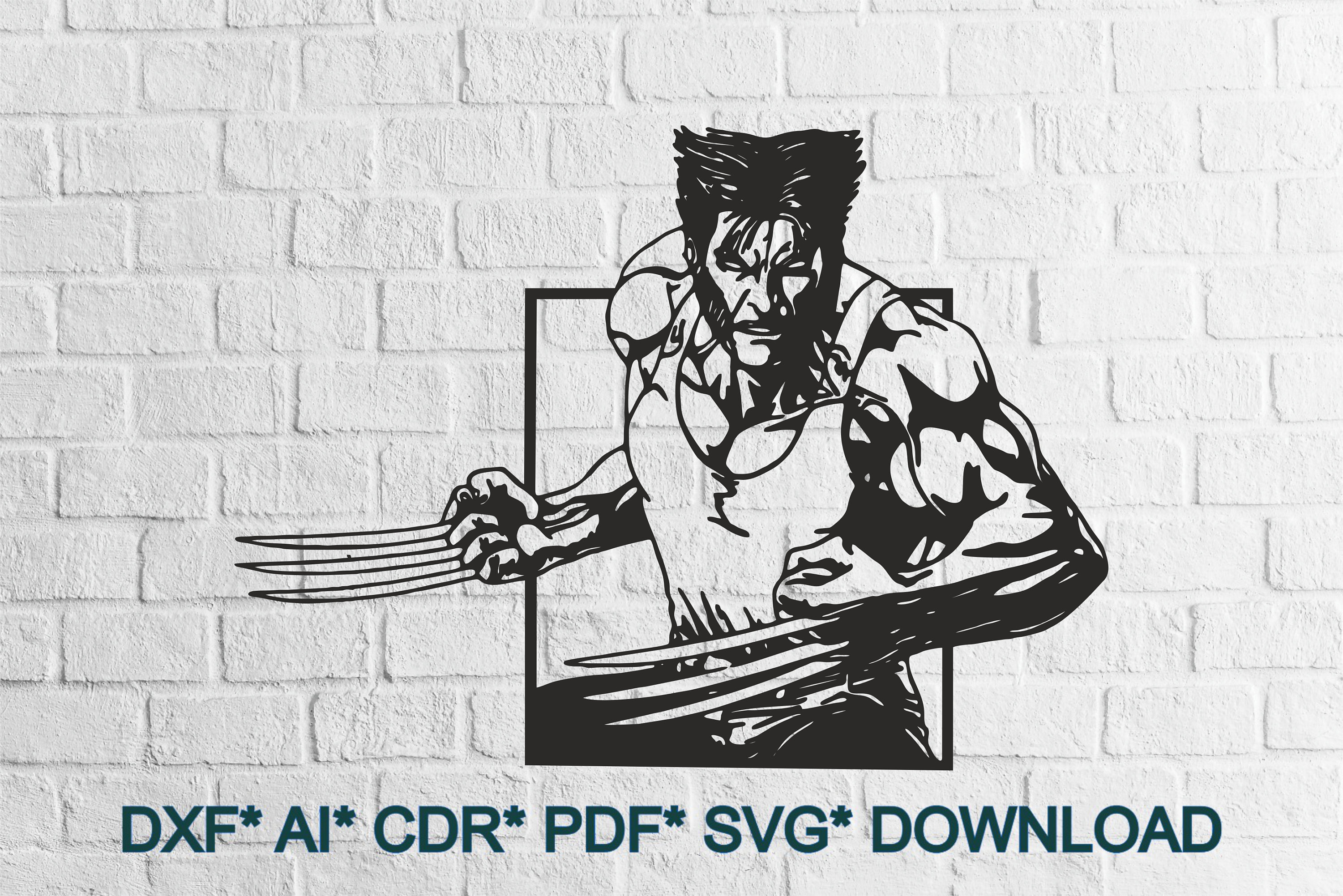 Wolverine SVG, Deadpool Cut File Laser, Dxf for Plasma, Hero Cnc Wood ...