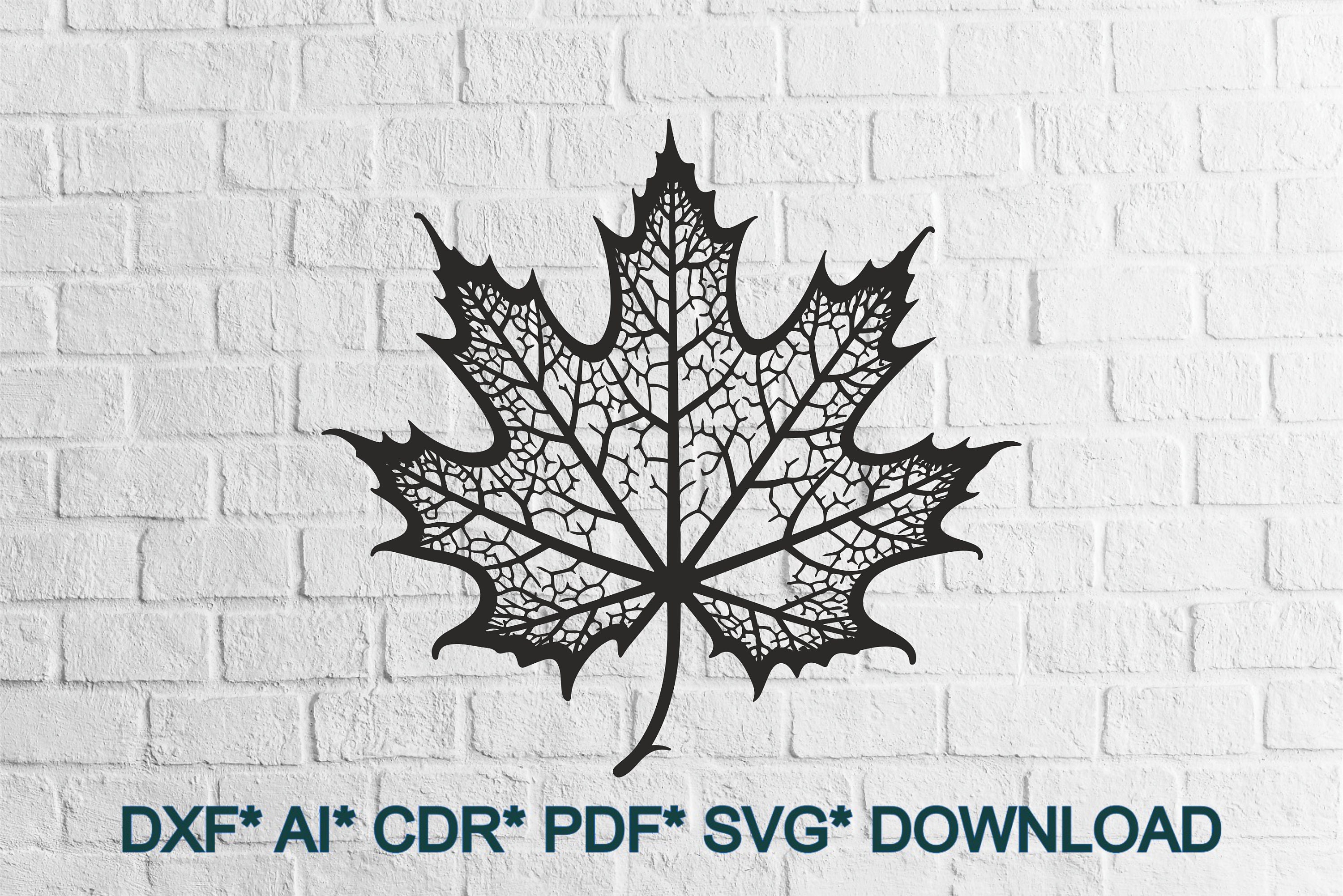 Maple Leaf SVG/DXF Digital Download dxf, Svg, Pdf, Cdr, Ai Laser CNC ...