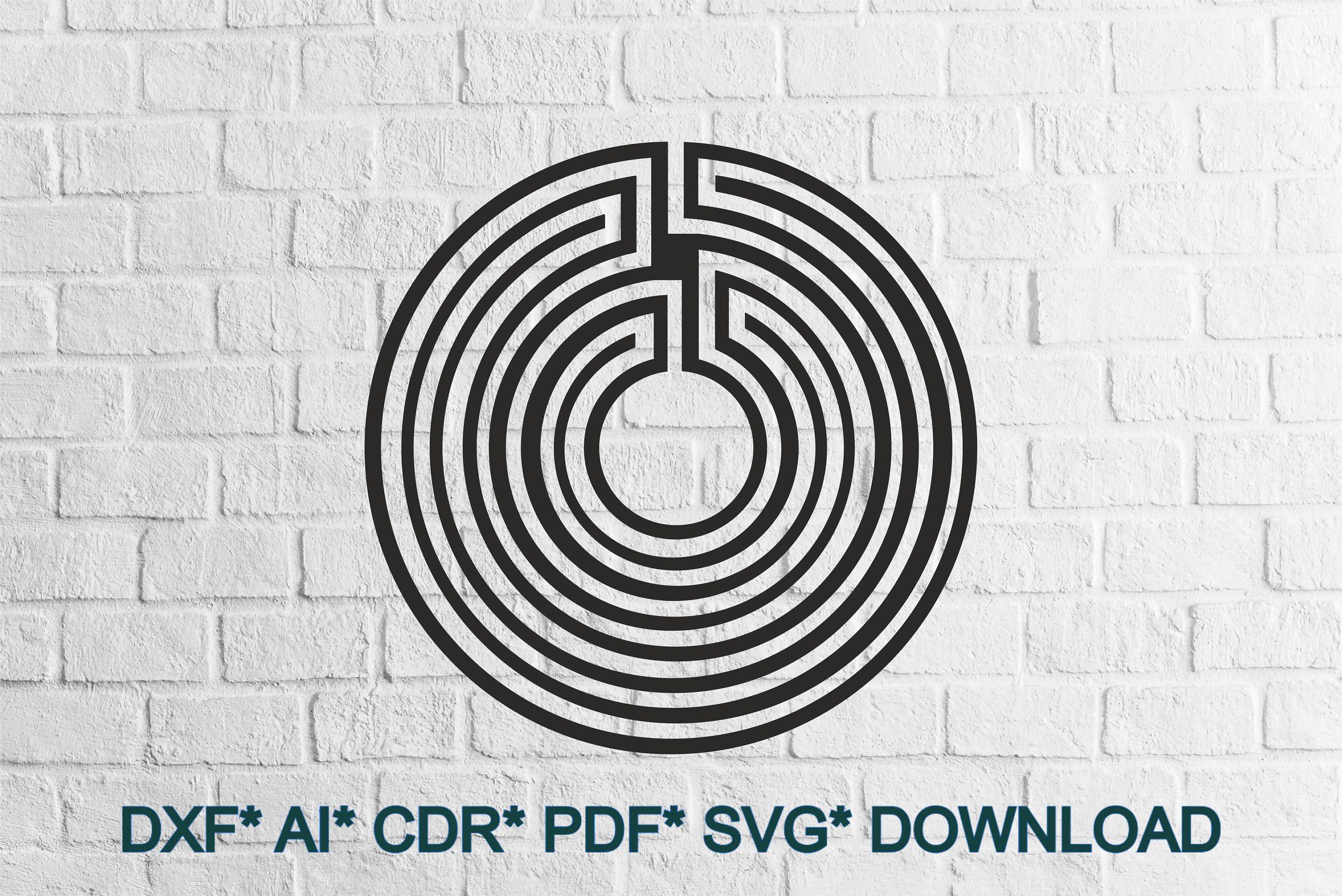 Labyrinth SVG, Illustration Cut File Laser, Dxf for Plasma, Cnc Wood ...