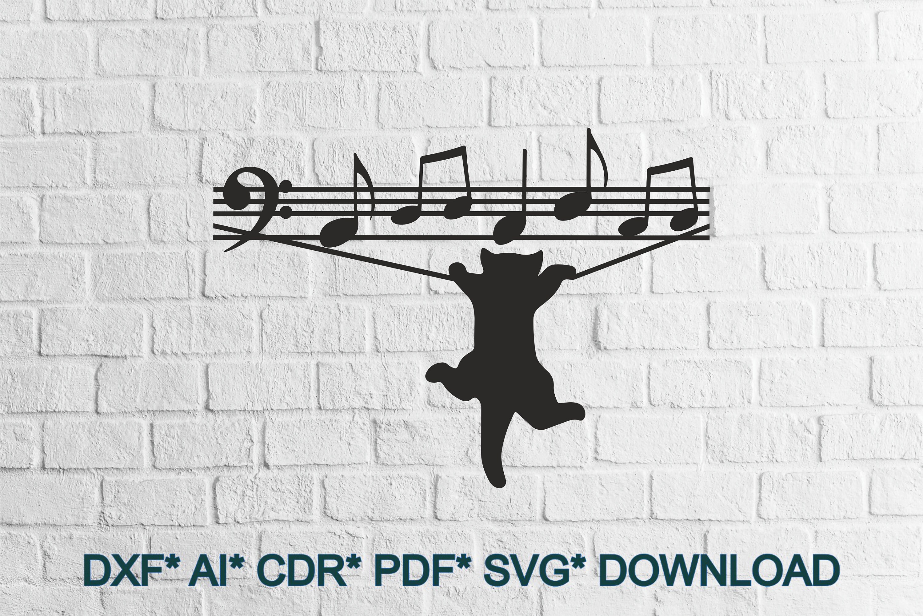 Music Note SVG, Cat Cut File Laser, Dxf for Plasma, Notes Cnc Wood Wall ...