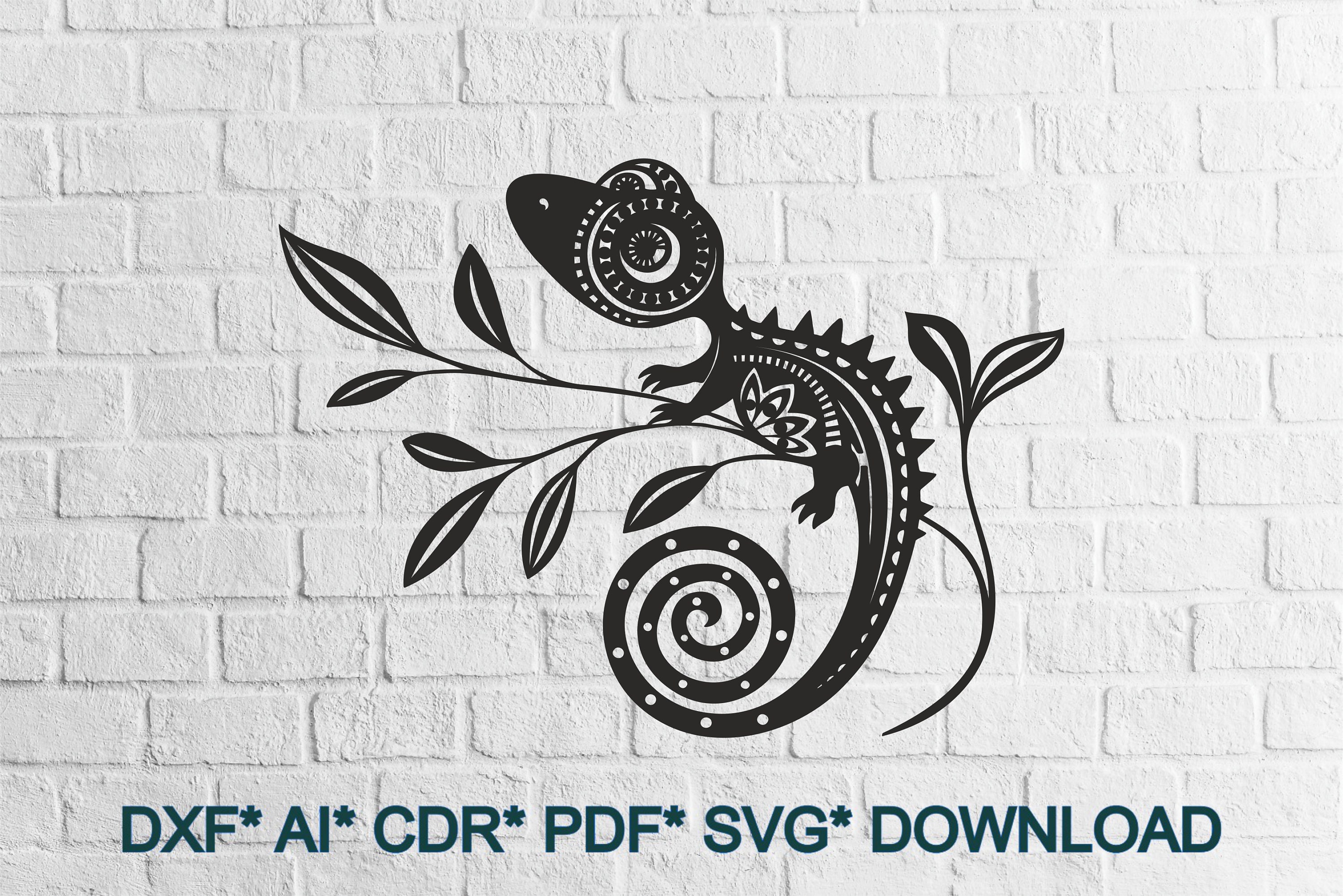 Gecko SVG/DXF Tree Svgdxf Digital Download dxf, Svg, Pdf, Cdr, Ai Laser ...
