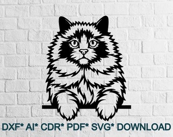 Cat SVG Files Cat DXF Files Digital Download Pdf, Dxf, Cdr, Ai, Svg ...