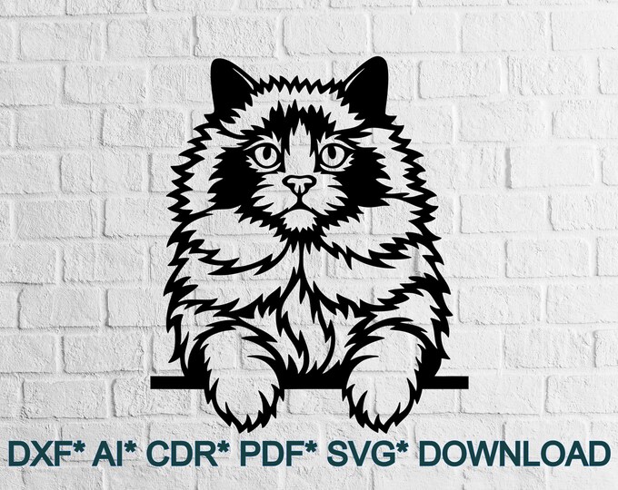 Cat SVG Files Cat DXF Files Digital Download Pdf, Dxf, Cdr, Ai, Svg ...