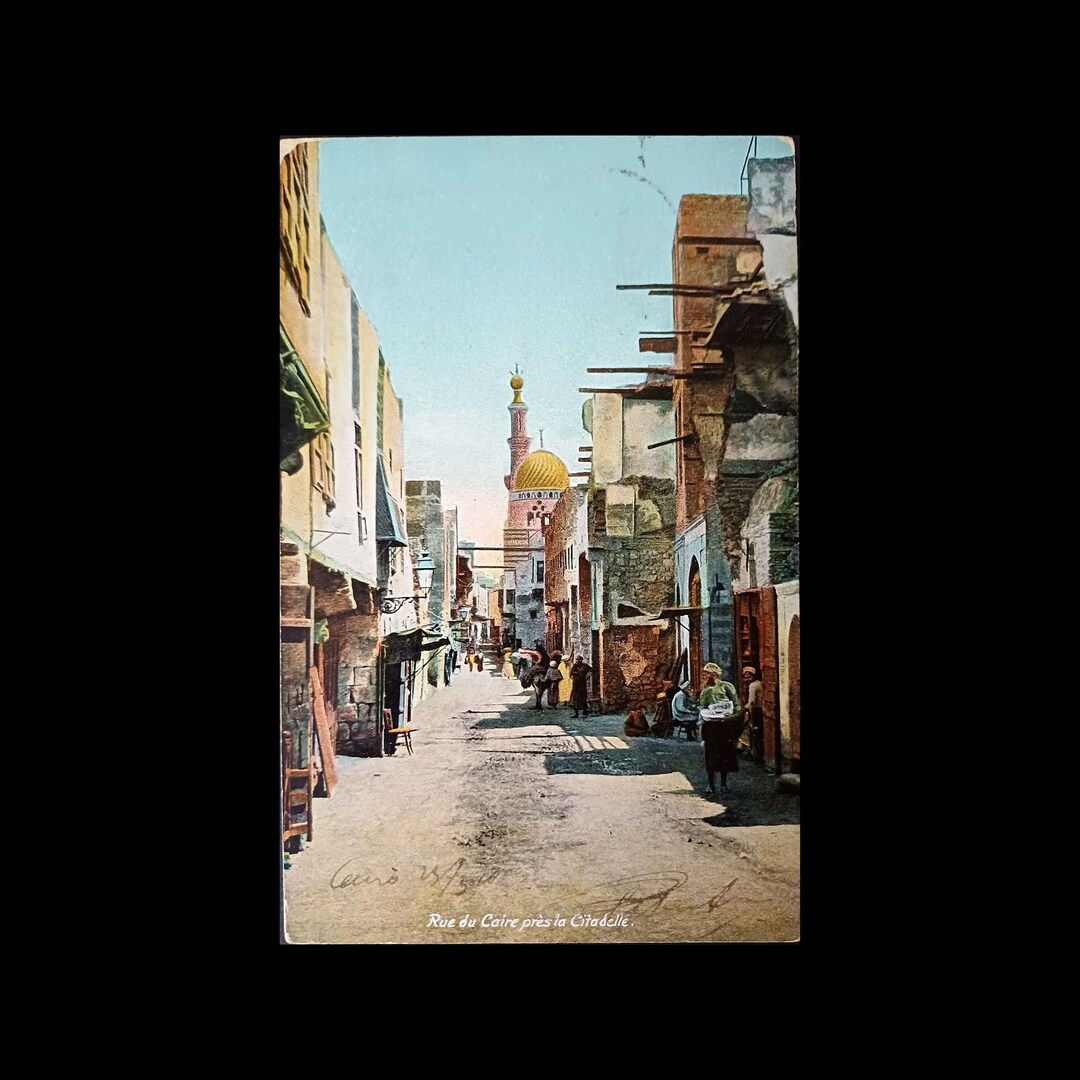 A Street Scene in Old Cairo With People, Daily Life in the Old Cairo ...