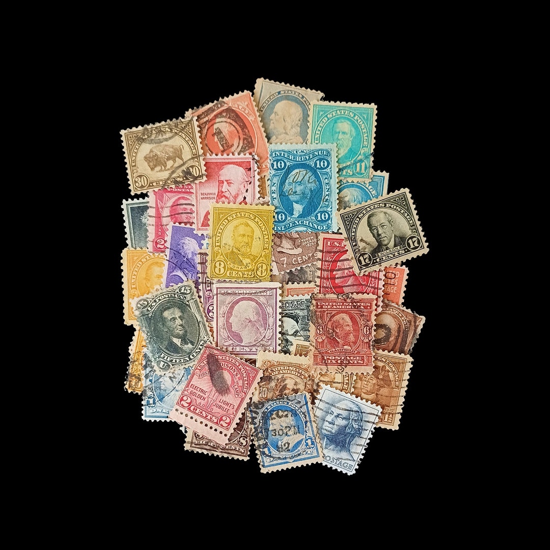 Old US Stamps, 50 Vintage Mix Used US Postage Stamp, Journaling ...