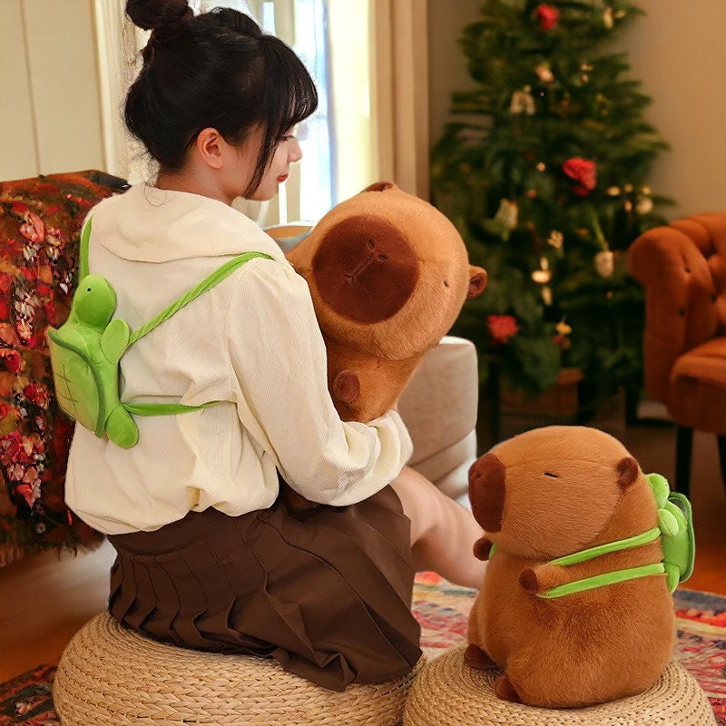 Kawaii Capybara Plush With Turtle for Children, Butter Plush Toy ...