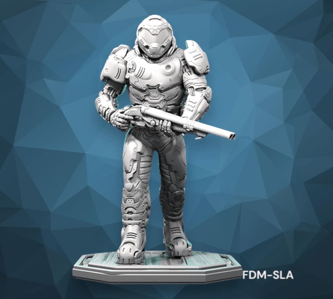 Doom Slayer 3D Model Print Files, Doom Slayer STL Model, Doom Slayer ...
