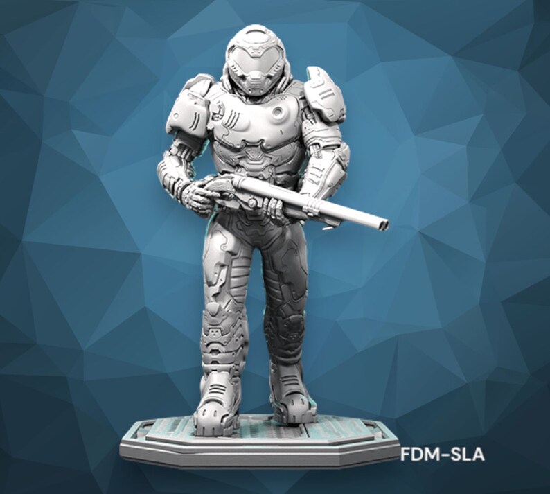 Doom Slayer 3D Model Print Files, Doom Slayer STL Model, Doom Slayer ...