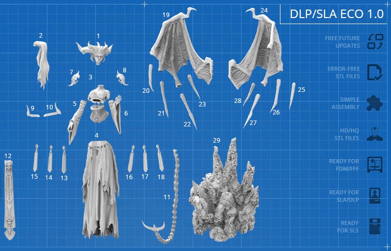 Diablo Lilith STL Model Lilith 3D Model Lilith 3D Print - Etsy