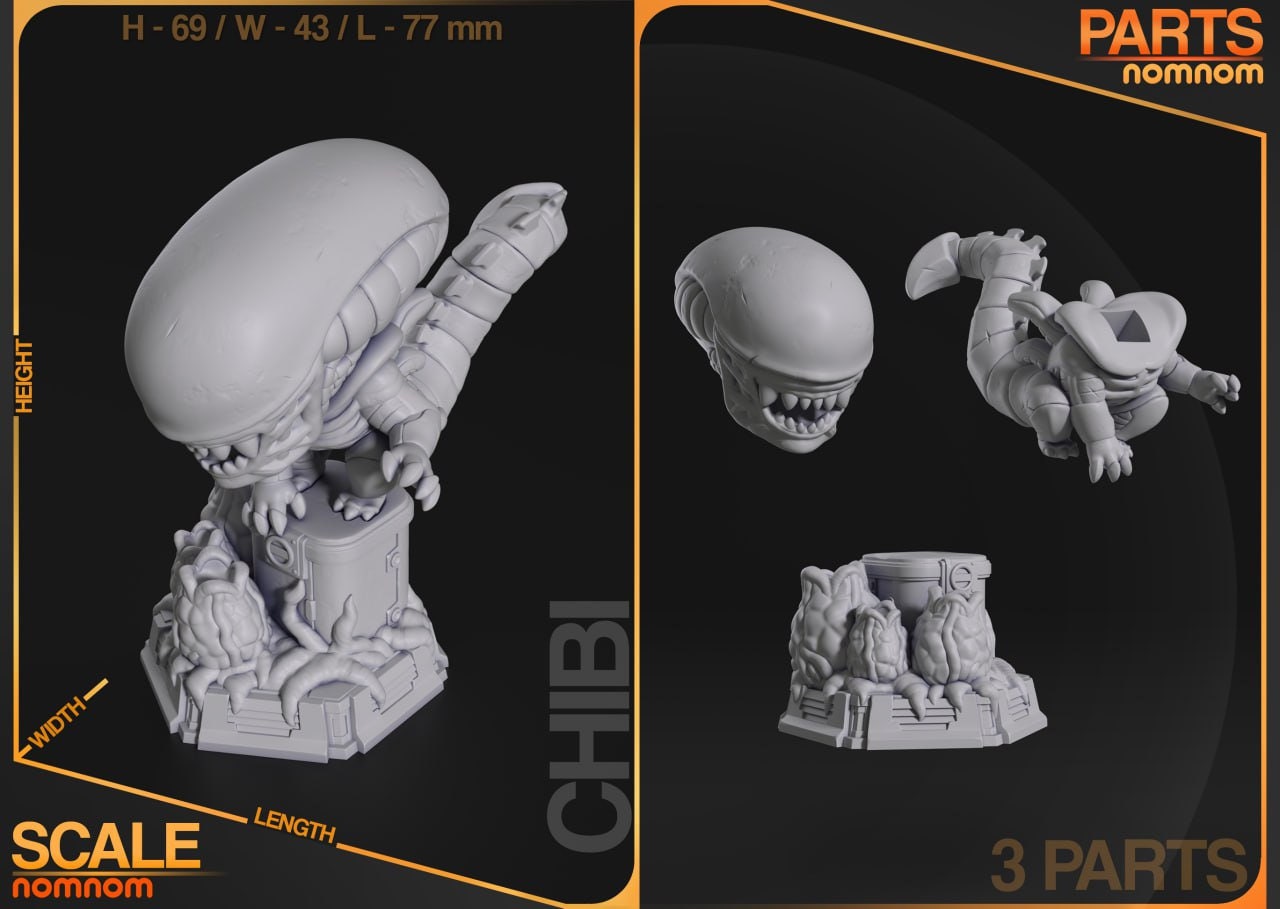 Alien STL, Xenomorph STL, Xenomorph 3D Model, Xenomorph 3D Print Files ...