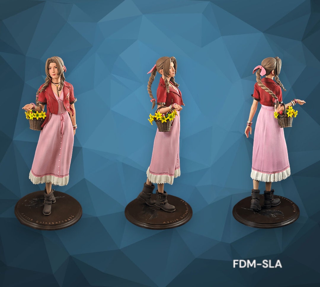 Final Fantasy STL, Aerith STL, Aerith Gainsborough 3D Model Print Files ...