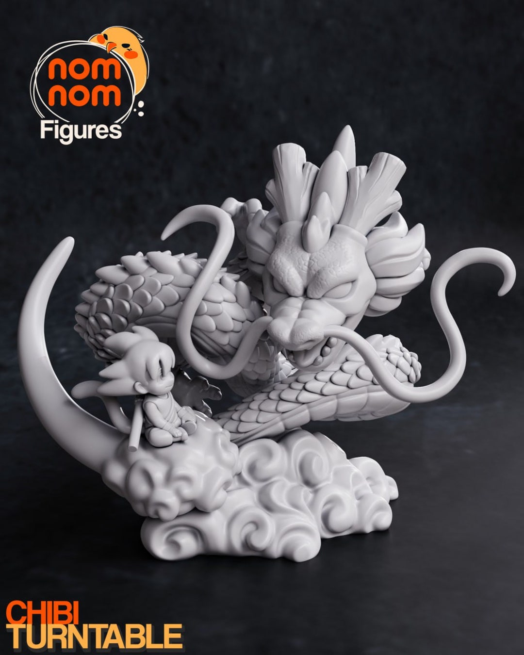 Shenron With Goku STL, Shenron STL, Goku 3D Model, Goku 3D Print Files ...