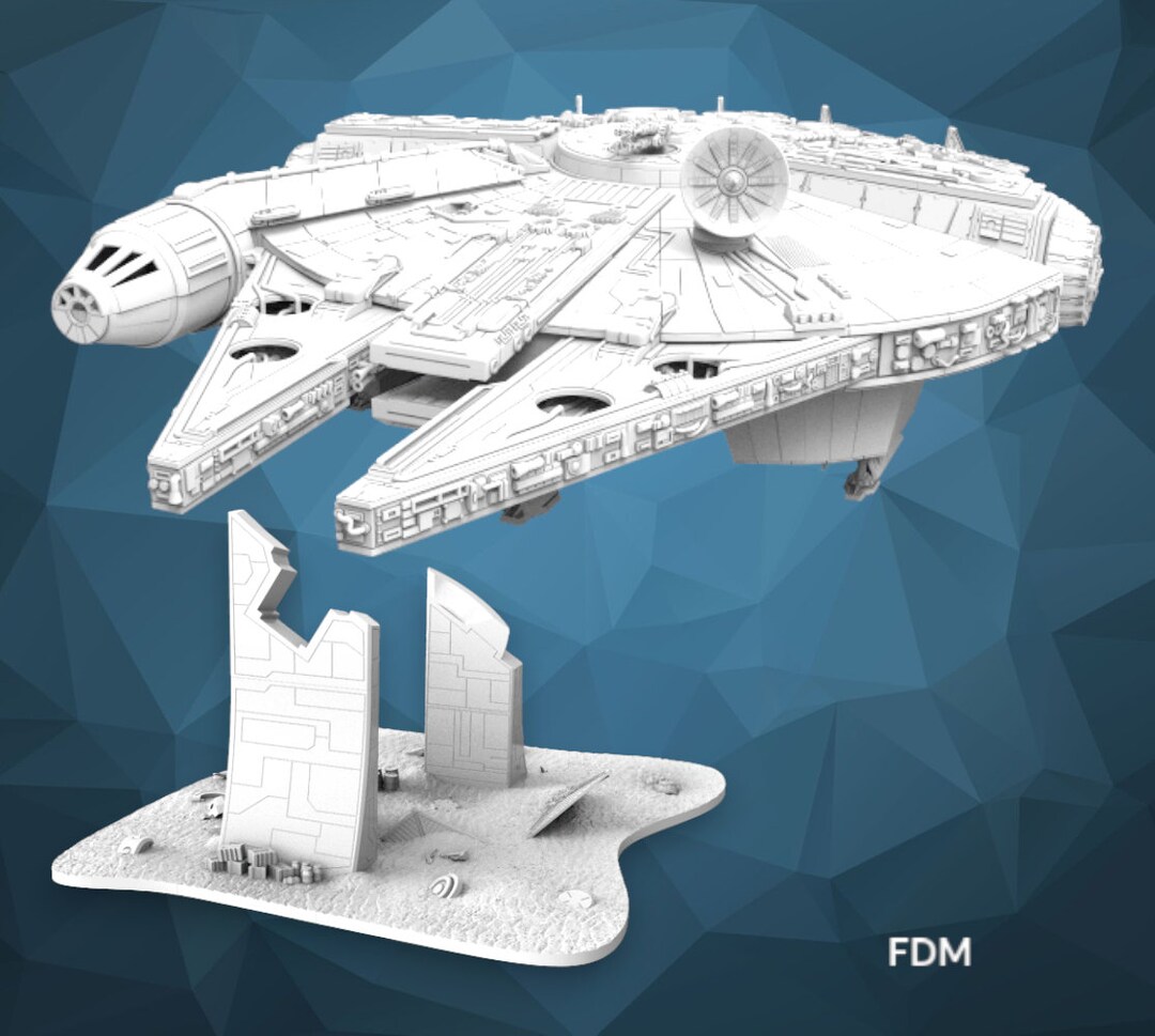 Millenium Falcon Complete 3D Model Print Files, Millenium Falcon STL ...