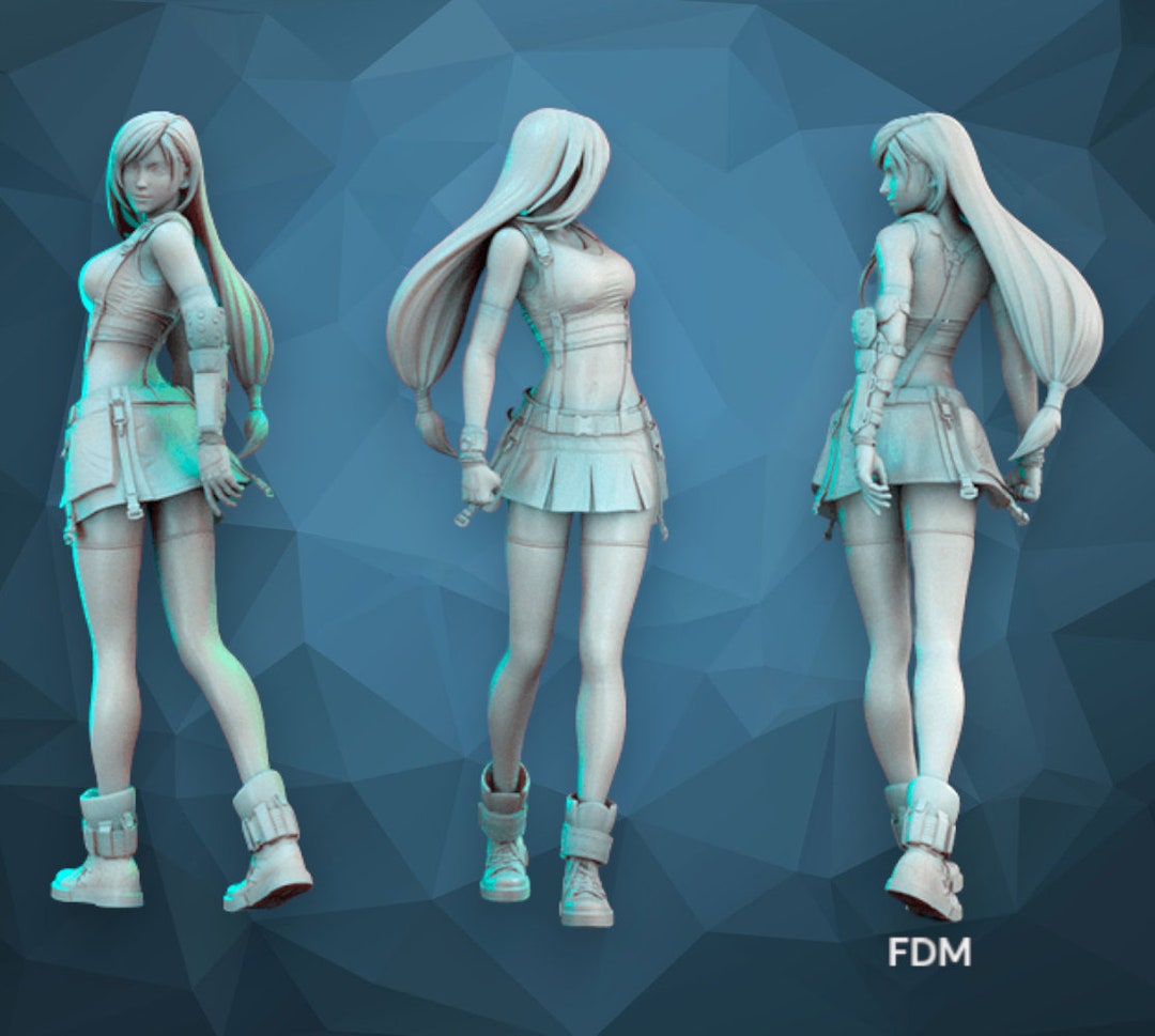 Final Fantasy STL, Tifa Lockhart STL, Tifa Lockhart 3D Model Print ...