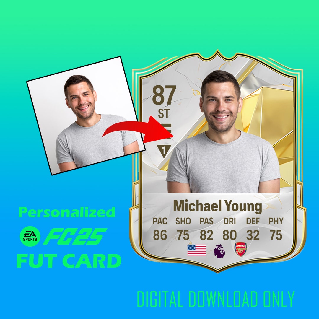 Custom Fifa 25 FUT Card, Personalized FC25 FUT Card From Photo, Custom ...