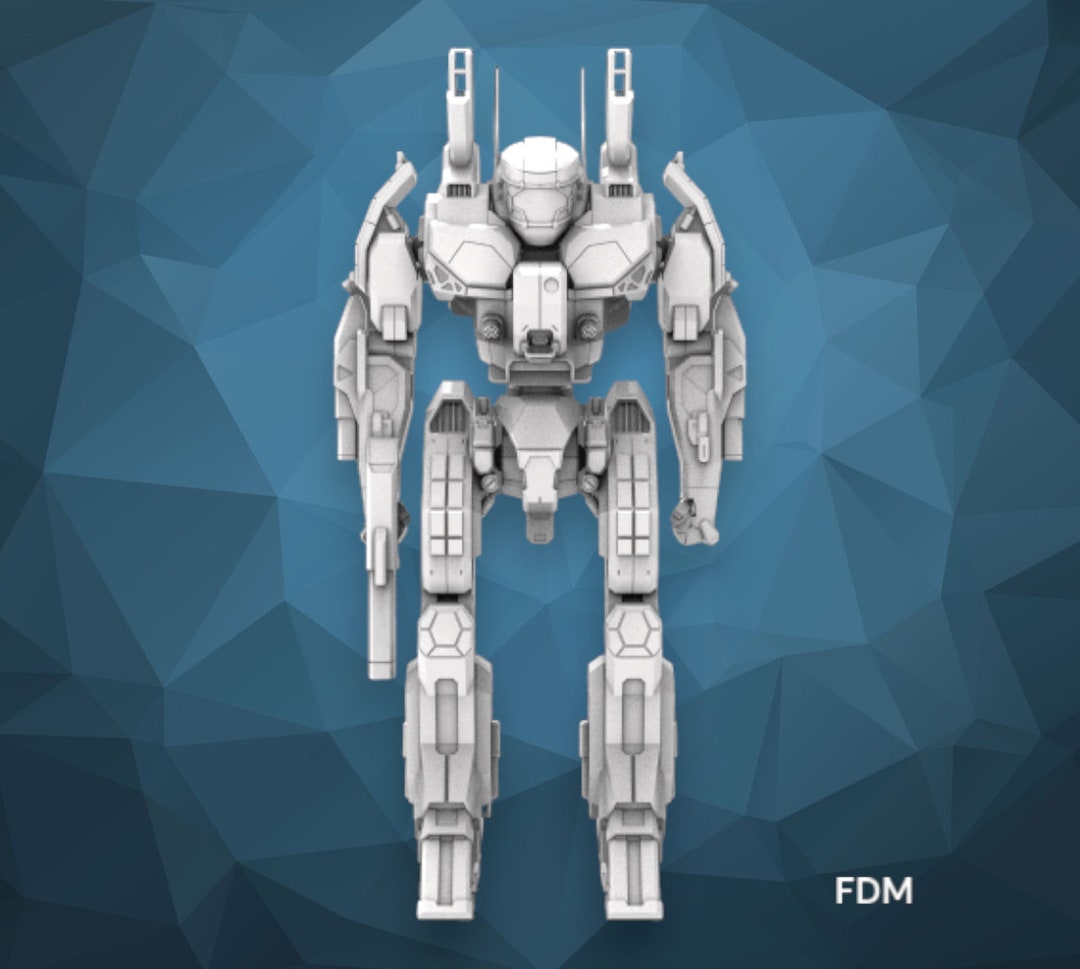 Mech Warrior Online STL, MWO Phoenix Hawk STL, Phoenix Hawk 3D Model ...