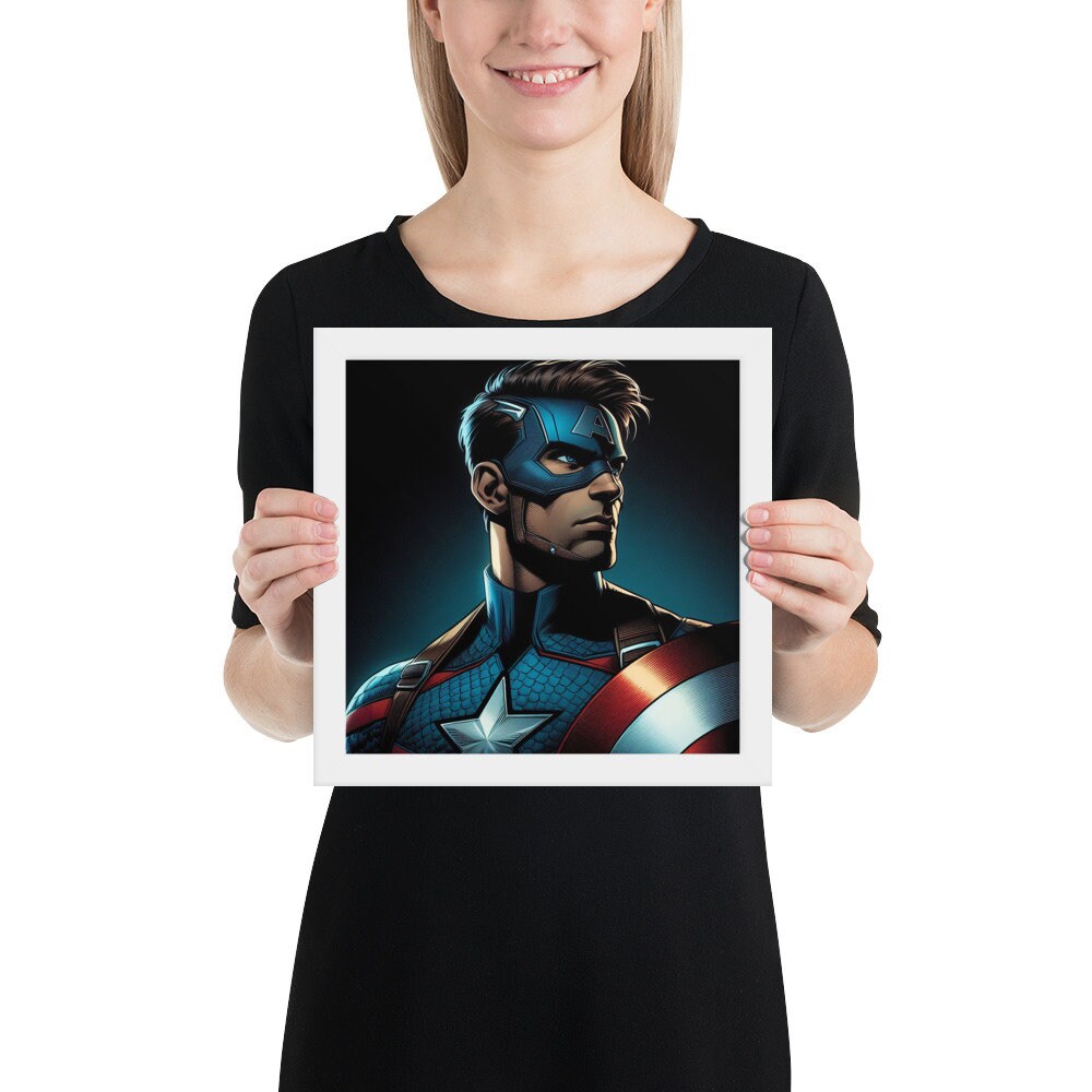 Captain America Framed Poster - Etsy