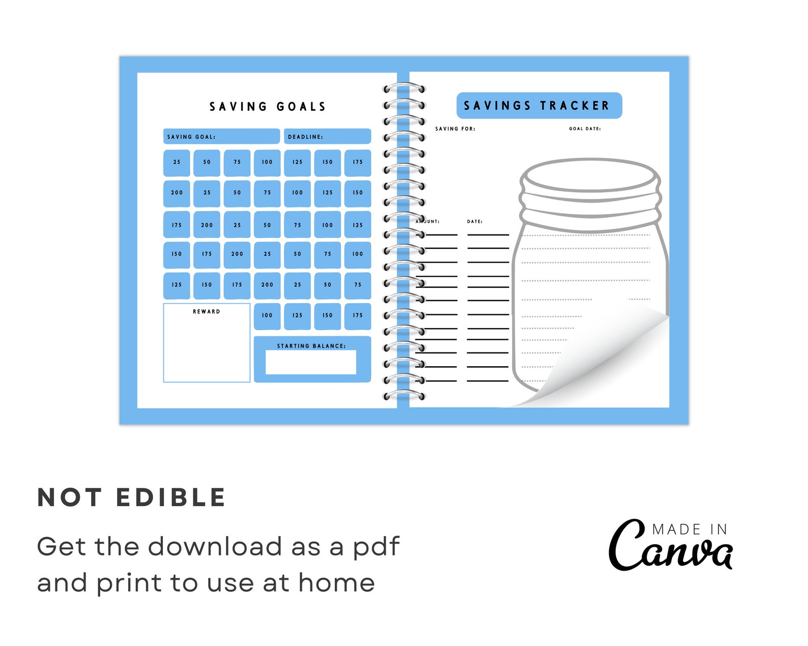 Monthly Budget Planner Printable | Financial Diary | Monthly Budget ...