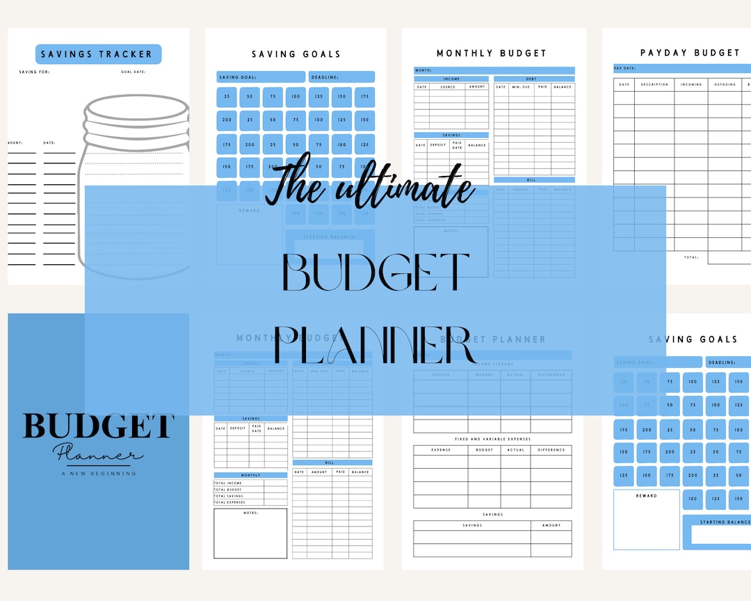 Monthly Budget Planner Printable | Financial Diary | Monthly Budget ...