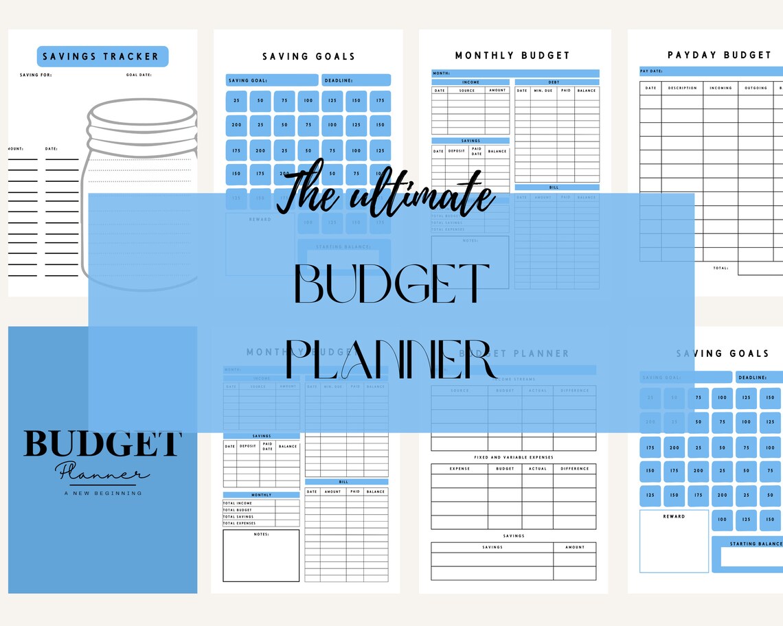 Monthly Budget Planner Printable | Financial Diary | Monthly Budget ...