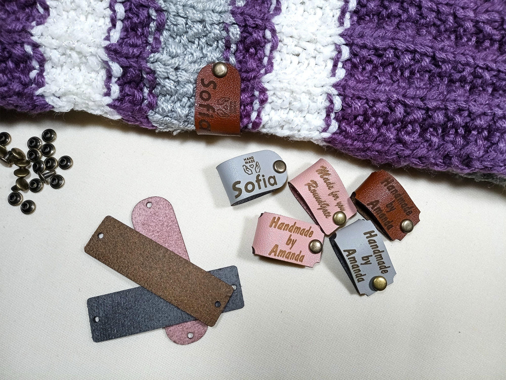 Custom Tags, Faux Leather Labels for Handmade Items, Personalized ...