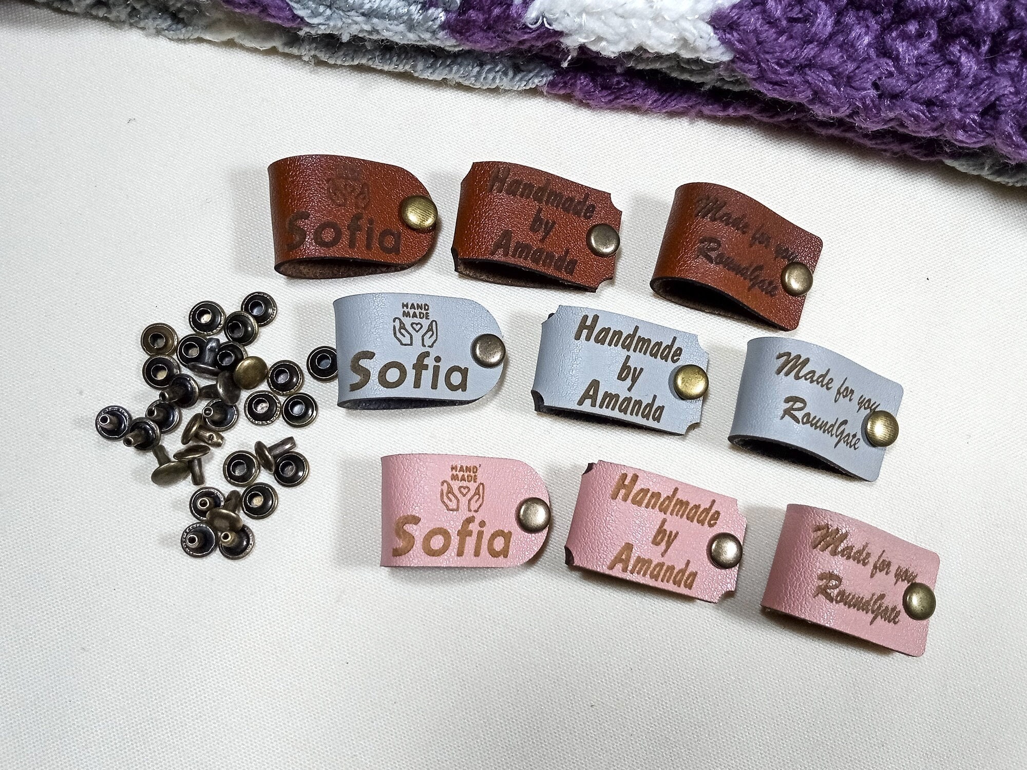 Custom Tags, Faux Leather Labels for Handmade Items, Personalized ...