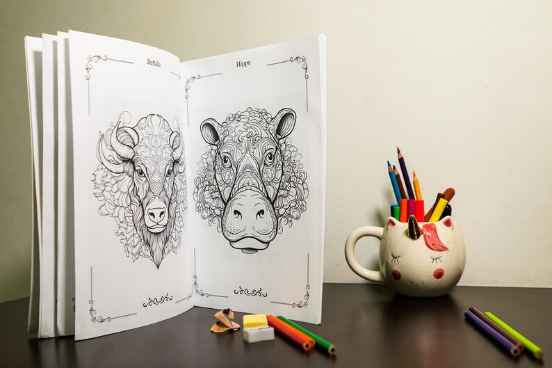 E-book Colors of Africa, Digital Coloring Book for Adults, Mindfulness ...