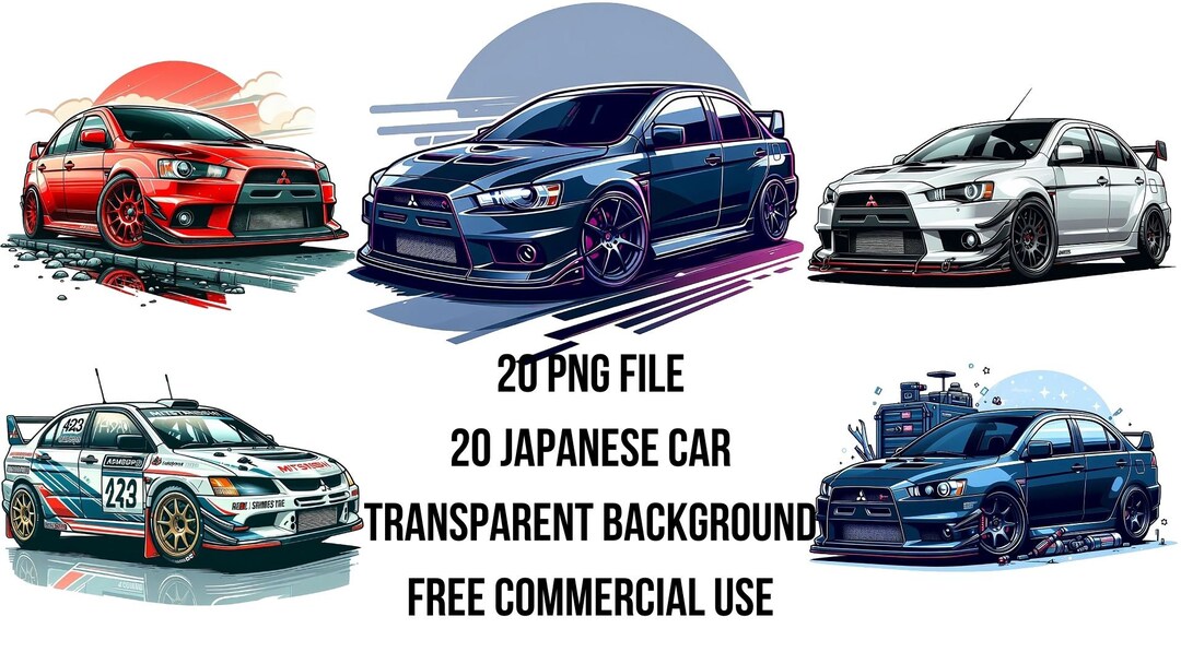 25 Cartoon Japanese Car Evolution PNG Clipart, Art Png Bundle,legendary ...