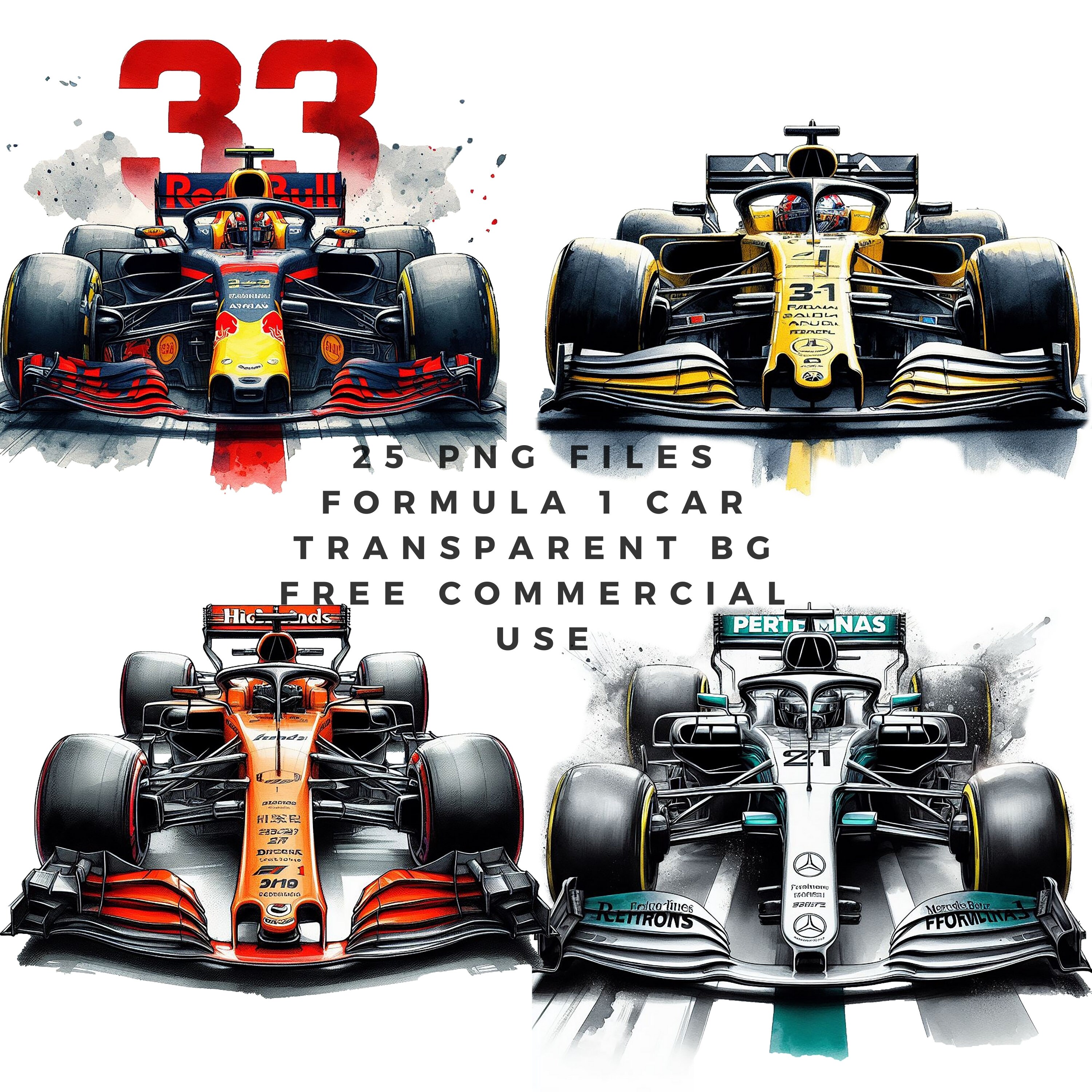 Formel 1 Wagen Clipart Flowers