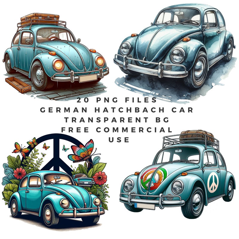 Vw Bug Clipart - Etsy