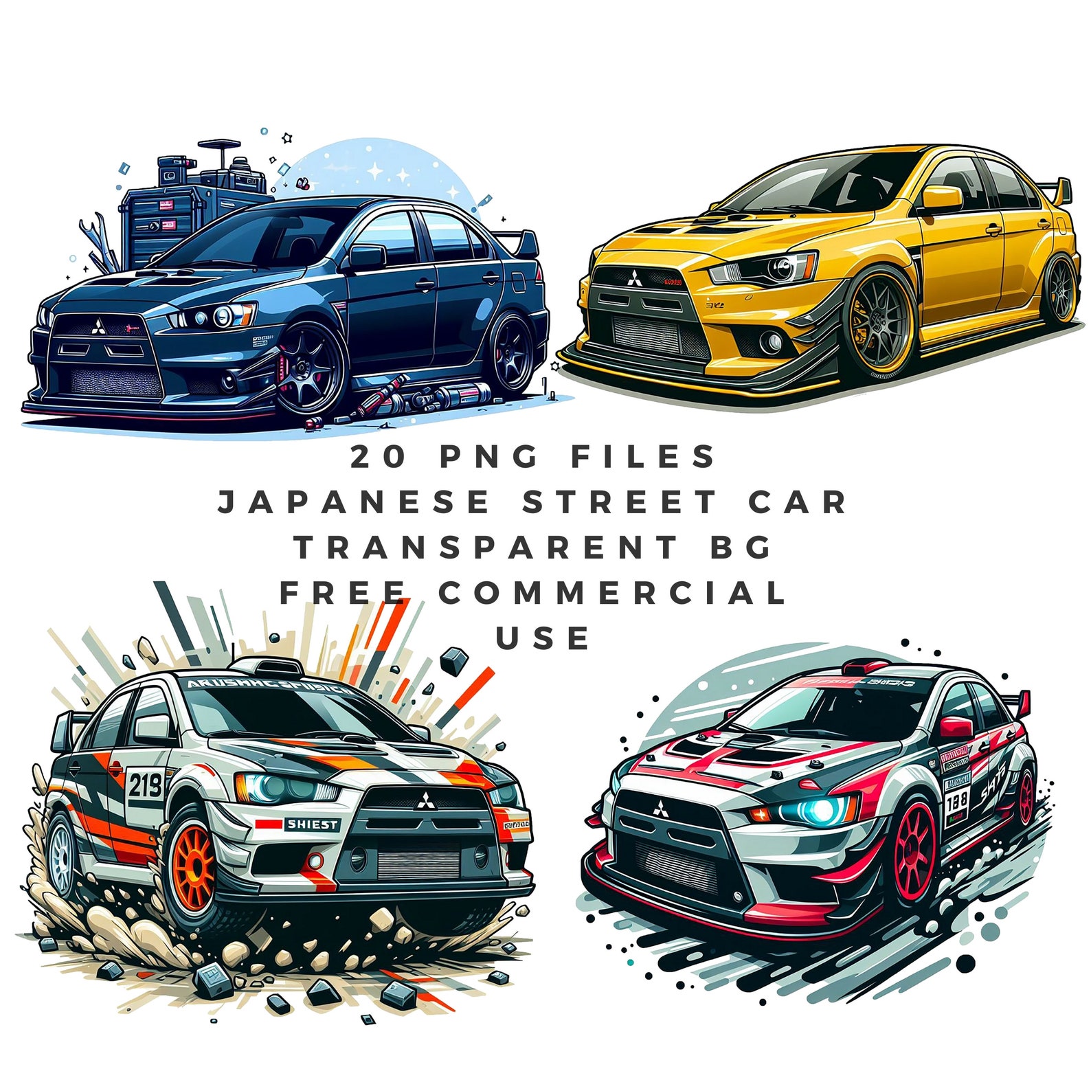 25 Cartoon Japanese Car Evolution PNG Clipart, Art Png Bundle,legendary ...