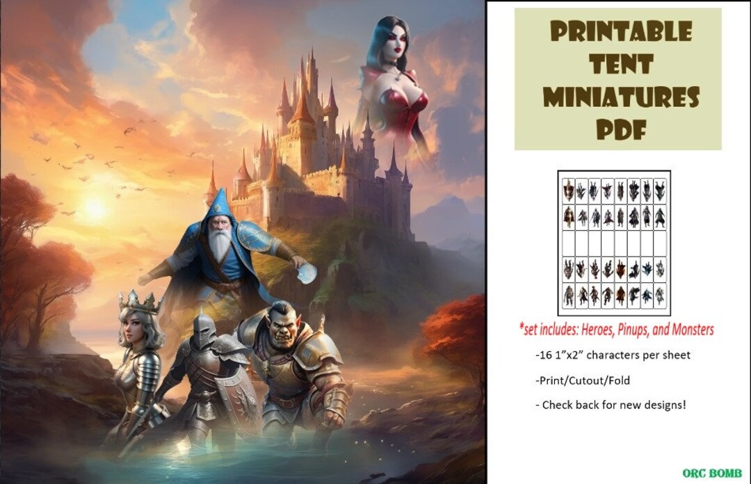 Printable Tent Miniatures PDF Downloads - Etsy