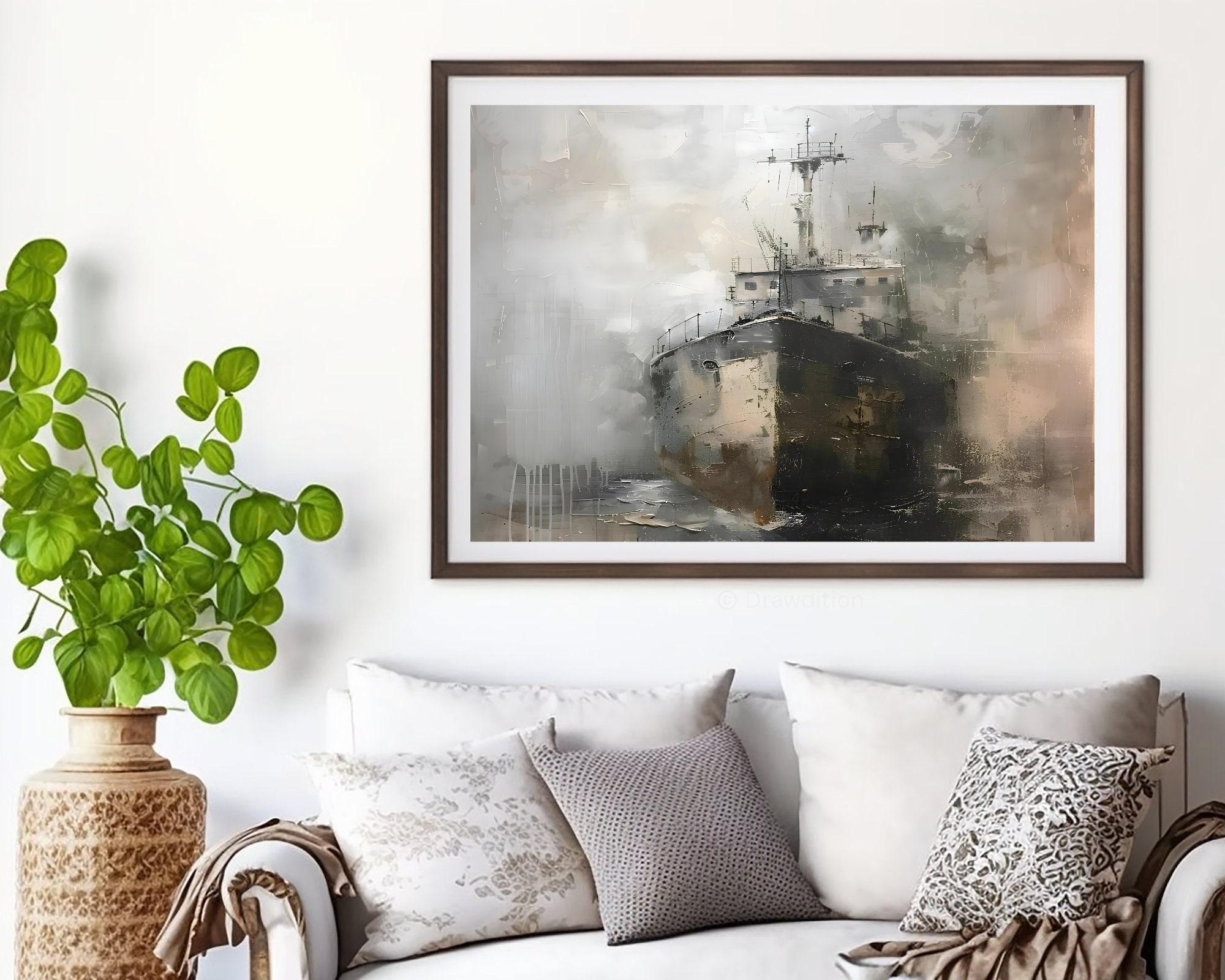 Ship Art DIGITAL DOWNLOAD Ship Painting Ship Artwork Nautical Decor ...