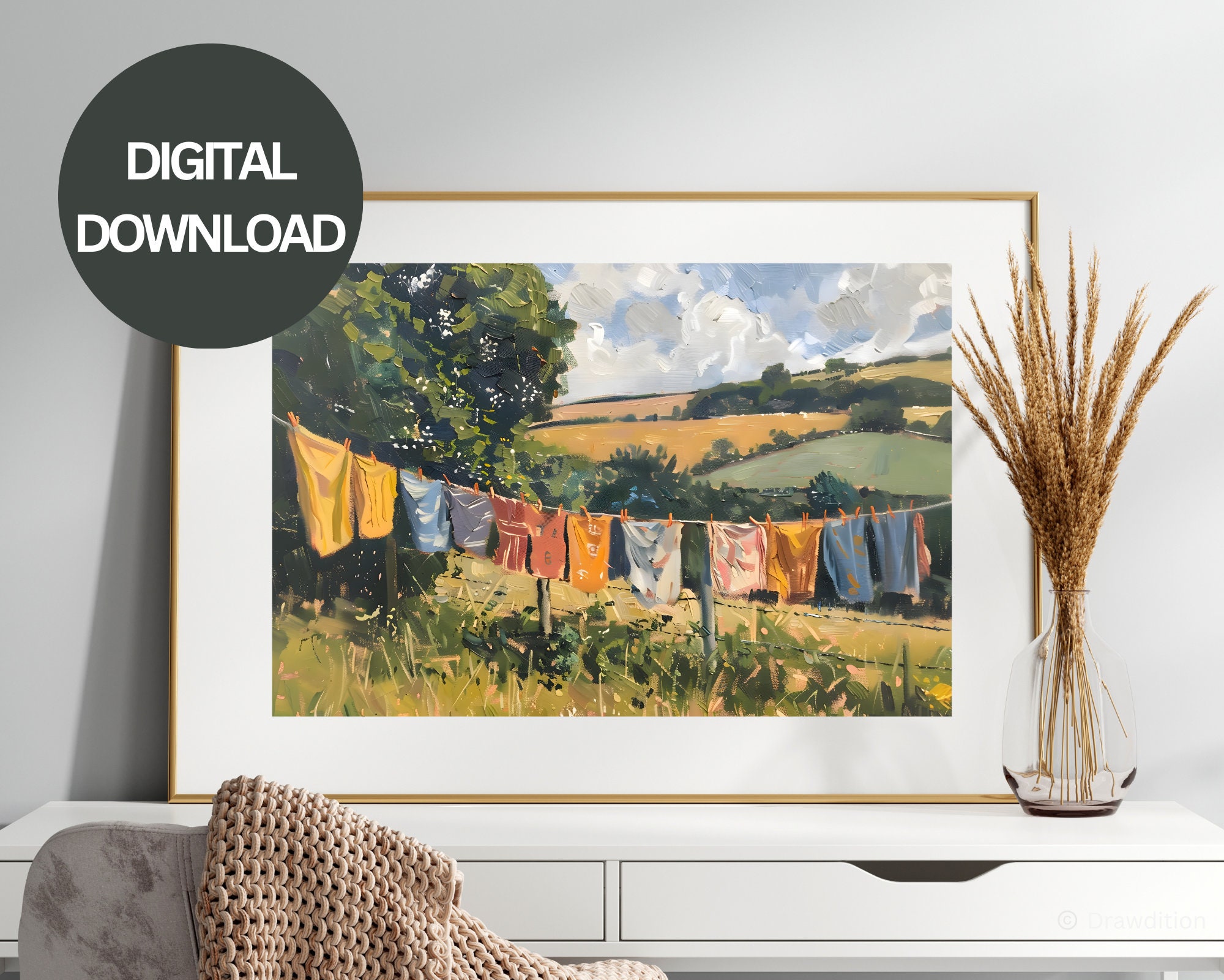 Laundry Wall Art DIGITAL DOWNLOAD Laundry Painting Laundry Printable ...