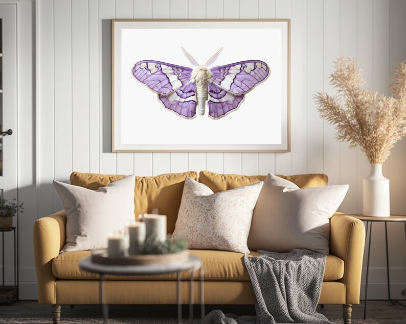 Purple Moth Wall Art DIGITAL DOWNLOAD Fall Moth Photo Autumn Moth Art ...