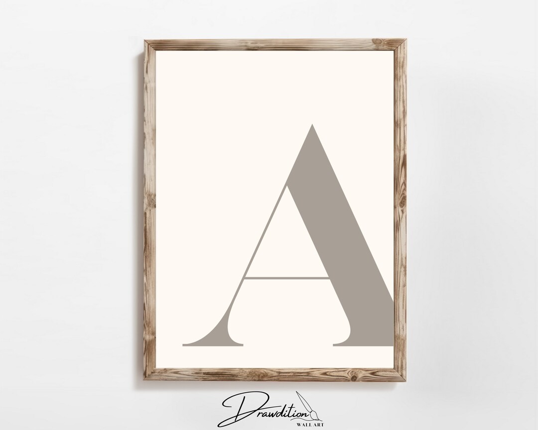 Letter A Wall Art DIGITAL DOWNLOAD Preppy Room Decor A Initial Poster ...