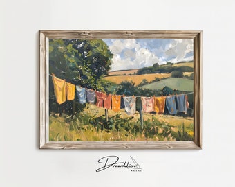 Laundry Wall Art DIGITAL DOWNLOAD Laundry Painting Laundry Printable ...
